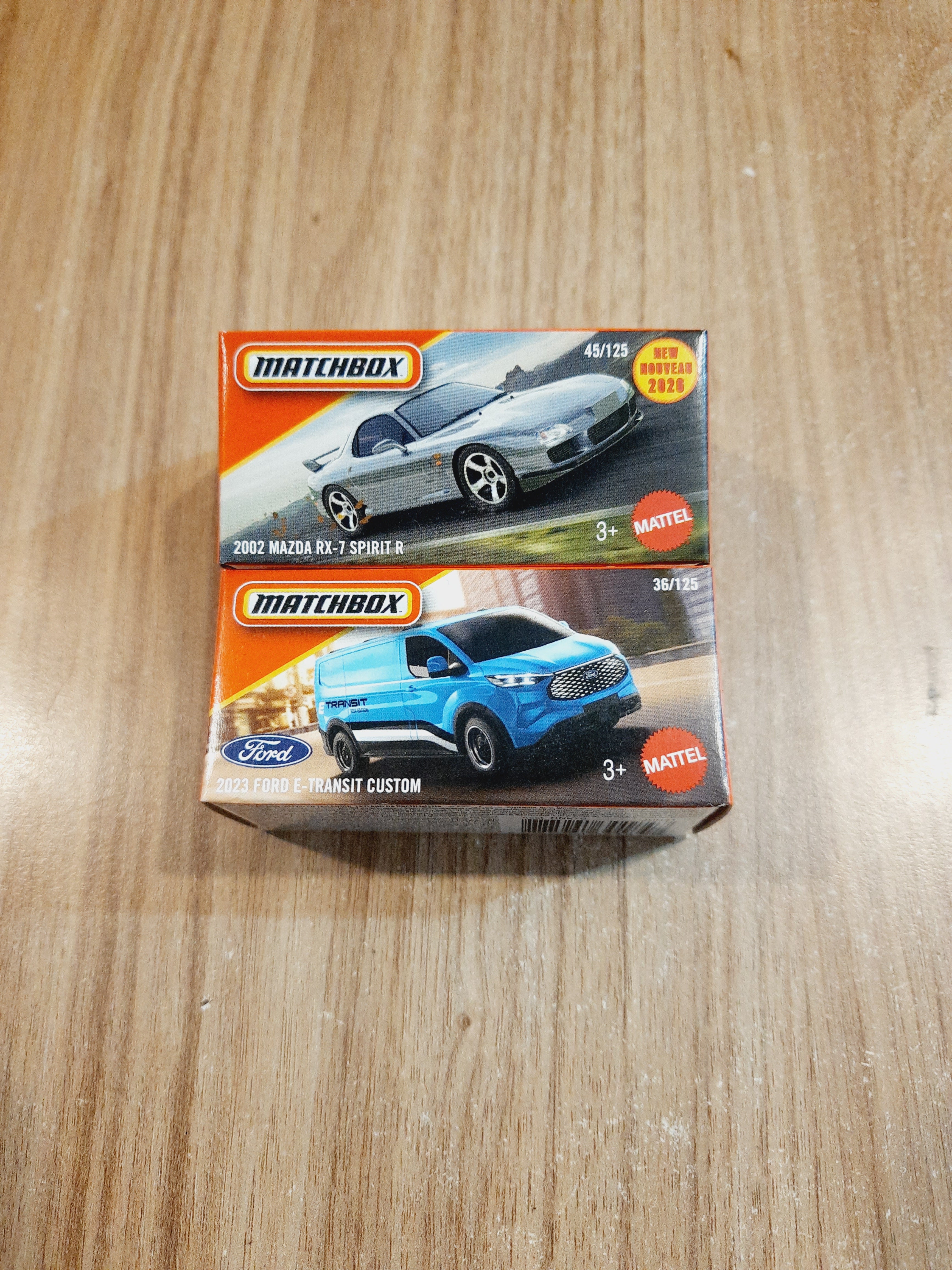 Matchbox 2002 Mazda Rx 7 Spirit R & 2023 Ford E Transit Custom Diecast ...